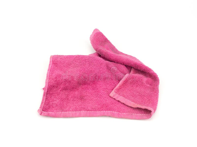 Pano De Limpeza Cor-de-rosa No Fundo Branco Foto de Stock - Imagem de ...