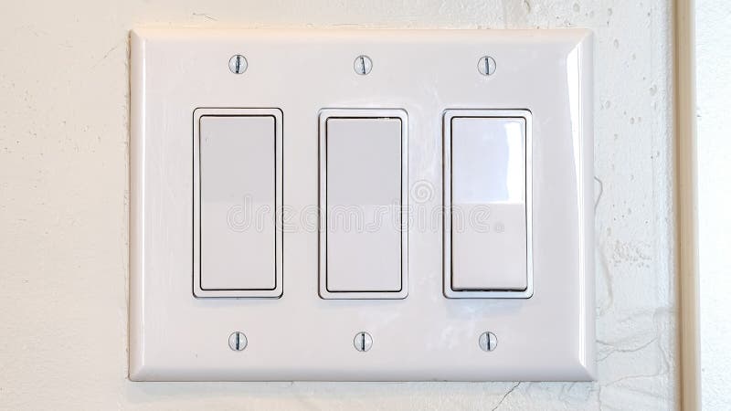 Pano Rocker Light Switch with Multiple Flat Broad Lever Mounted on the ...
