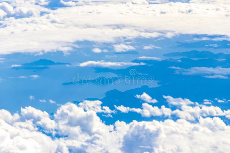 Panorama Above the Clouds Flying Above Rio De Janeiro Brazil Stock ...