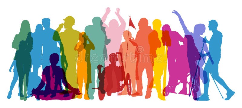 Panorama of Active People of Different Generations Stock Image - Image ...