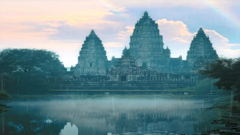 Panorama in the Afternoon and Morning with the Reflection of Sunlight ...