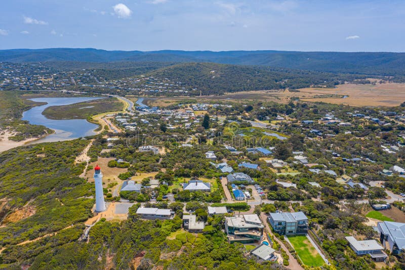 Panorama of Aireys Inlet Town in Australia Stock Photo - Image of ...