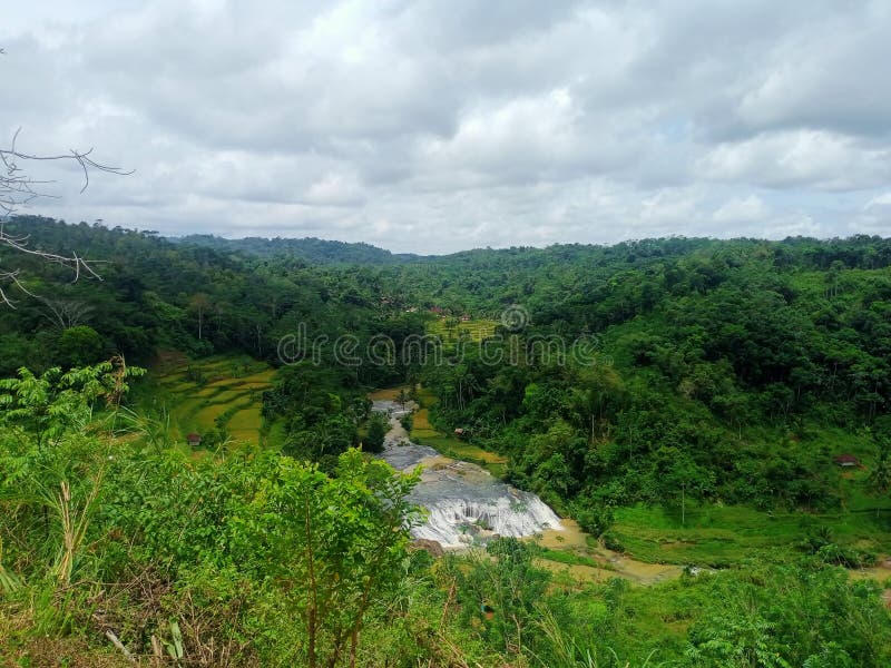 Panorama Alam Jawabarat Curug Cikondang Stock Photo - Image of alam ...
