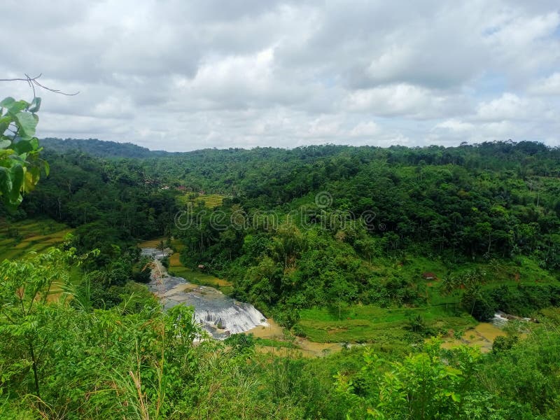 Panorama Alam Jawabarat Curug Cikondang Stock Image - Image of ...