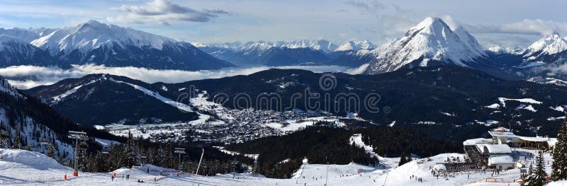 Panorama of the Alps stock image. Image of glacier, sunlight - 29458107