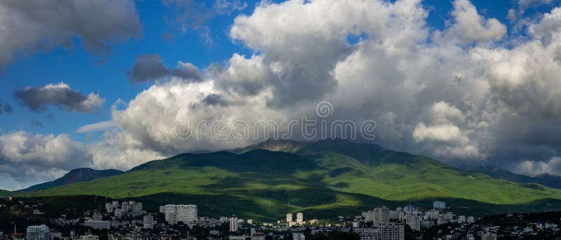 Panorama of Alushta with a View of the Roman Kosh 6 Stock Photo - Image ...