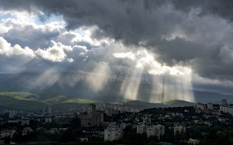 Panorama of Alushta with a View of the Roman Kosh 9 Stock Photo - Image ...