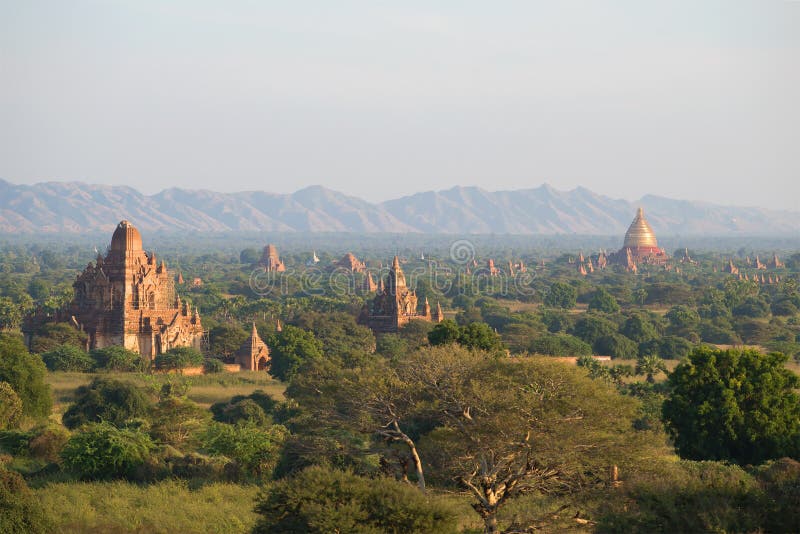 Panorama of Ancient Bagan, Myanmar Stock Photo - Image of monastery ...