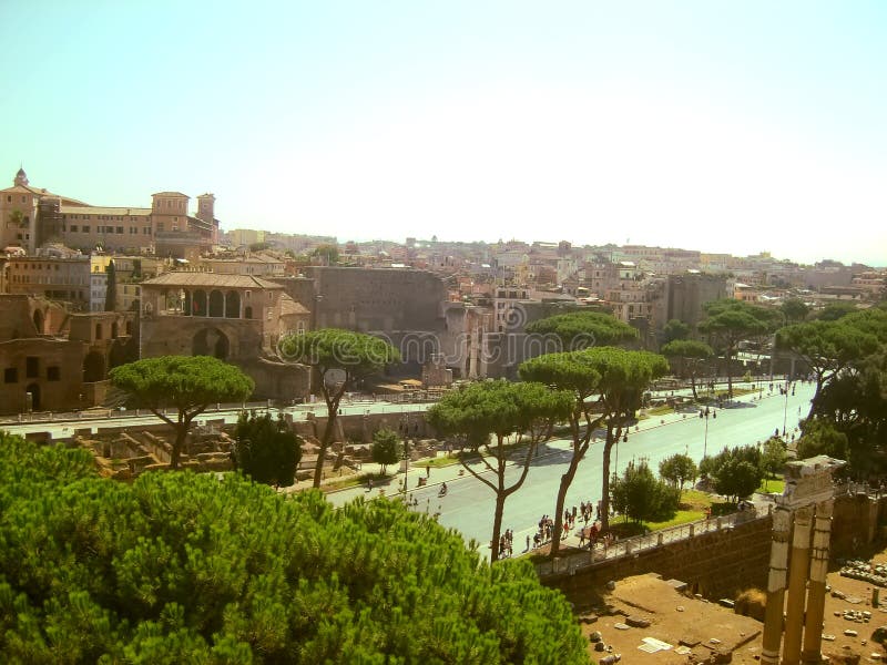 Panorama of Ancient Rome, Italy Stock Image - Image of italy, italian ...