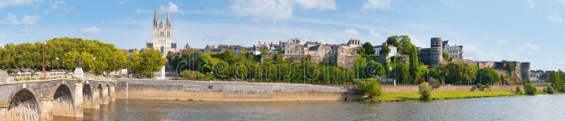 Panorama of Angers at Night Stock Image - Image of anjou, dark: 46373239