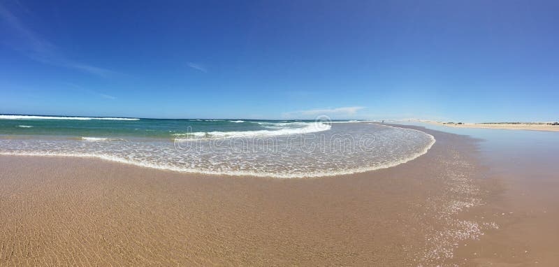 Panorama Anna Bay beach stock photo. Image of panorama - 49484002