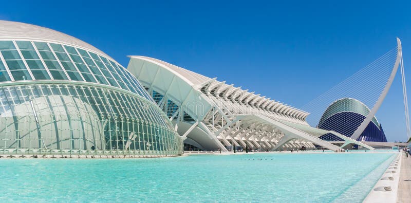 Panorama of the Arts and Science Museum in Valencia Editorial Photo ...