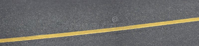 Panorama of Asphalt Texture with a Long Yellow Line Stock Image - Image ...