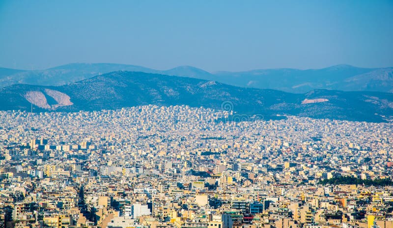 Panorama of Athens, Greece, from the Acropolis...IMAGE Editorial Photo ...