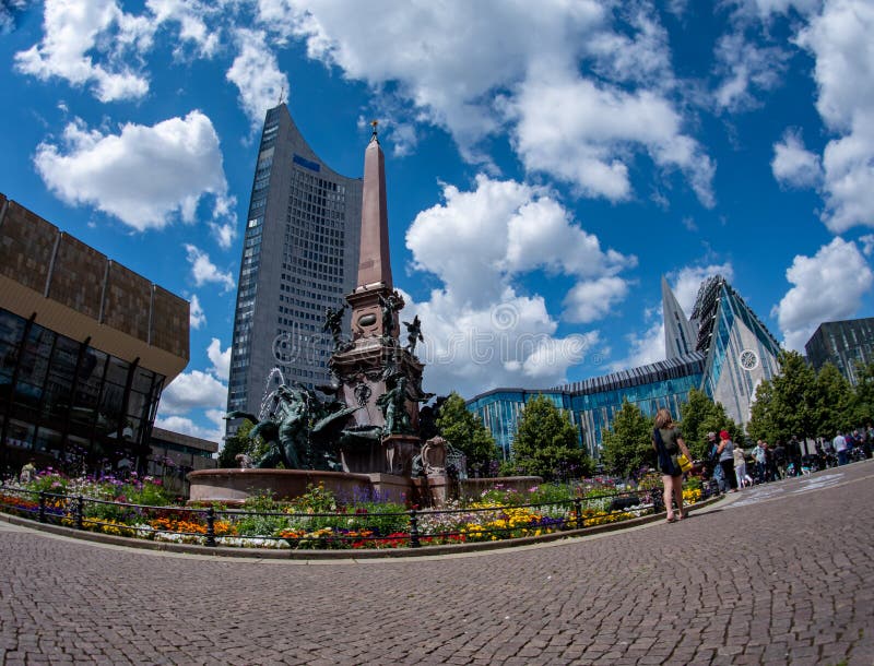 Panorama Augustusplatz in Leipzig Germany Editorial Photography - Image ...