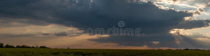 Panorama Background of Dramatic Cloud Scape, Morning Mist Over the ...