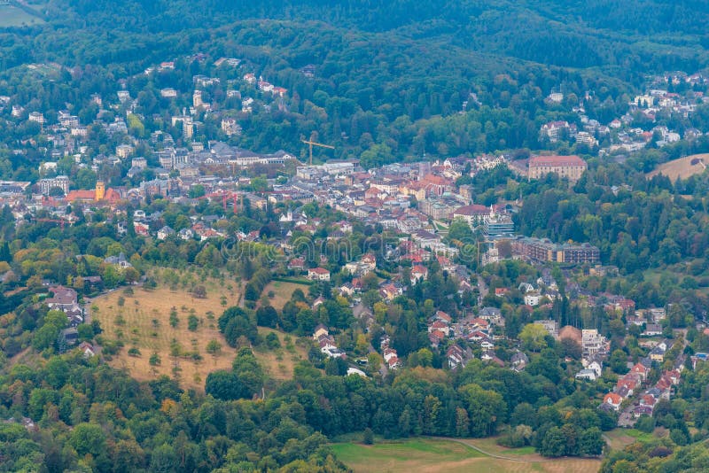 Panorama of Baden Baden in Germany Stock Photo - Image of hill, baden ...