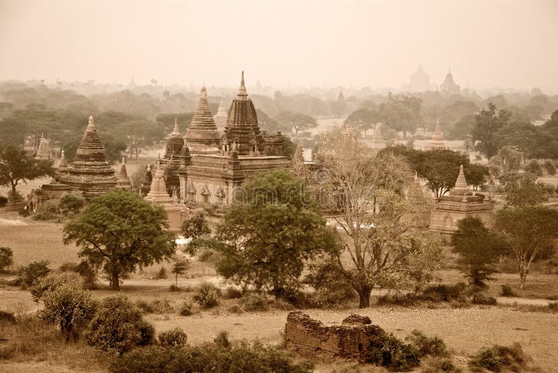 Panorama Bagan stock photo. Image of church, cult, asia - 14885438