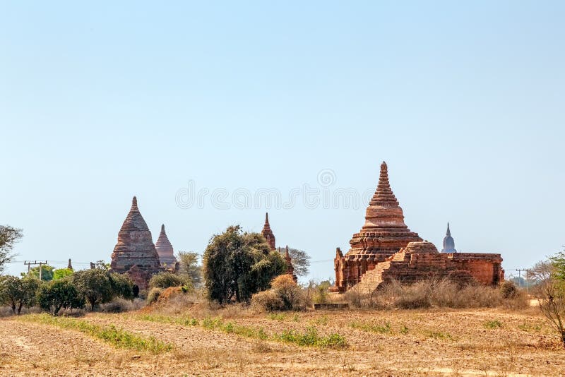 Bagan panorama stock image. Image of landmark, ancient - 29912885
