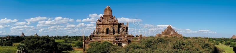 Panorama of Bagan Temples in Myanmar, Burma Stock Photo - Image of ...