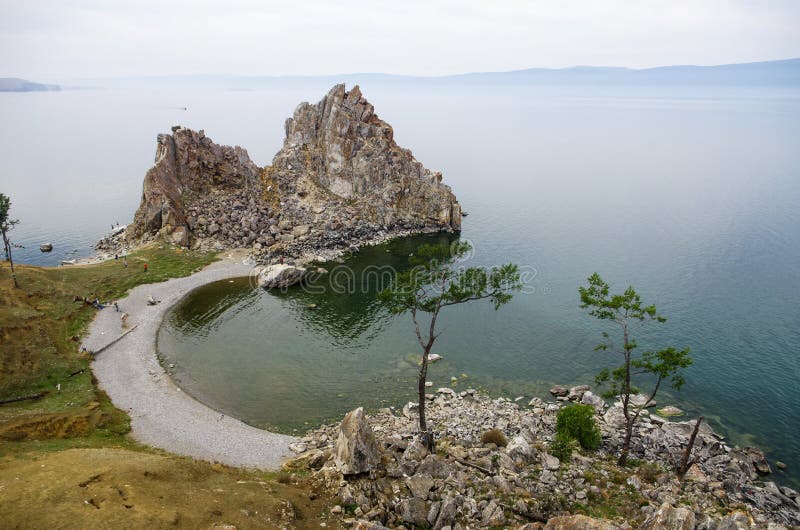 Panorama of Baikal stock photo. Image of boulder, pure - 56589884