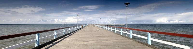 Panorama Baltic Sea and Bridge Stock Photo - Image of coast, seascape ...