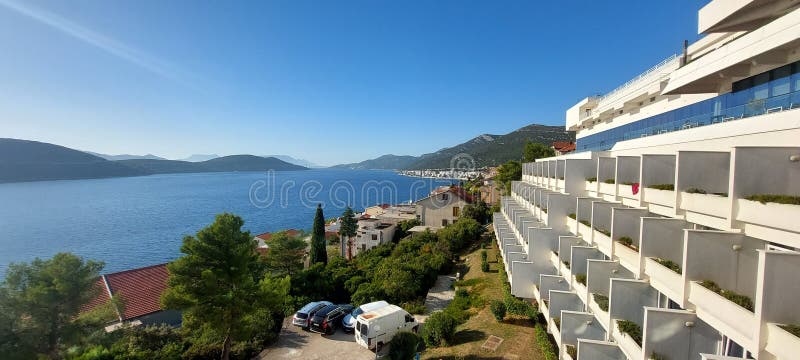 Panorama of the Bay of Neum in Autumn Stock Photo - Image of resort ...