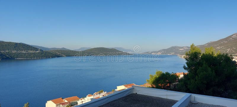 Panorama of the Bay of Neum in Autumn Stock Image - Image of autumn ...