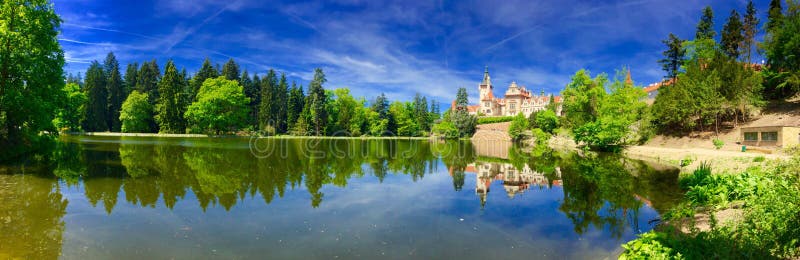 Panorama of Beautiful Castle Editorial Stock Image - Image of ...