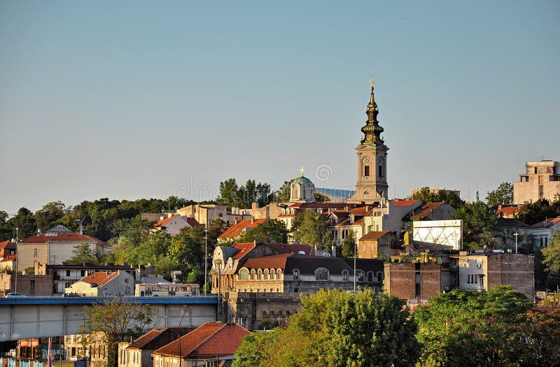 Panorama of Belgrade stock image. Image of water, natural - 35234525