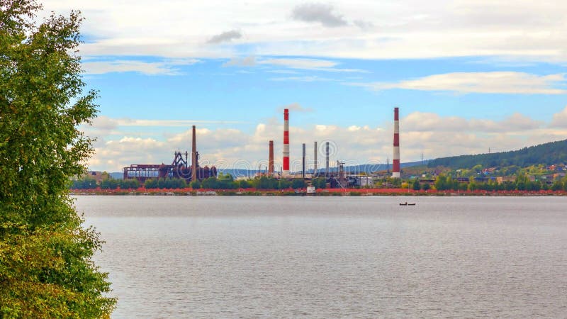 Panorama of the Beloretsky Pond. Bashkortostan Stock Photo - Image of ...