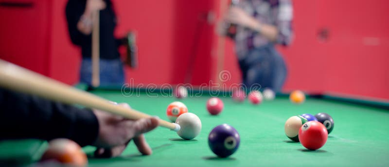 Panorama of billiard stock image. Image of beer, game - 111937169