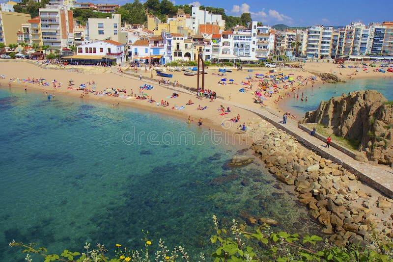 Panorama of Blanes, Spain editorial image. Image of costa - 72770020