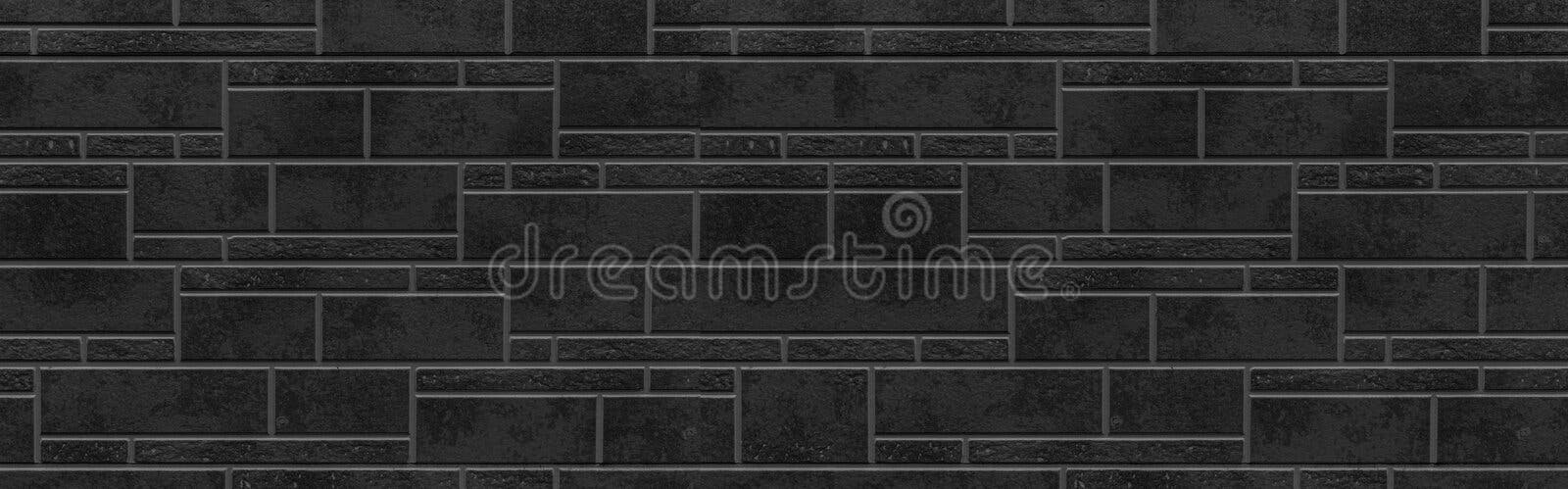 Black Stone Cladding Wall Texture and Seamless Background Stock Photo ...
