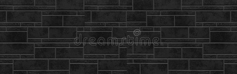 Pattern of Black Stone Cladding Wall Tile Texture and Seamless ...