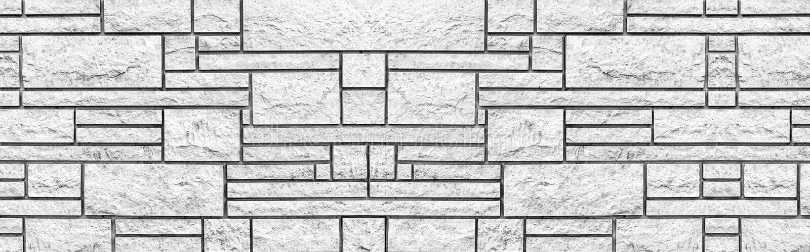 Block Pattern of White Stone Cladding Wall Tile Texture and Seamless ...