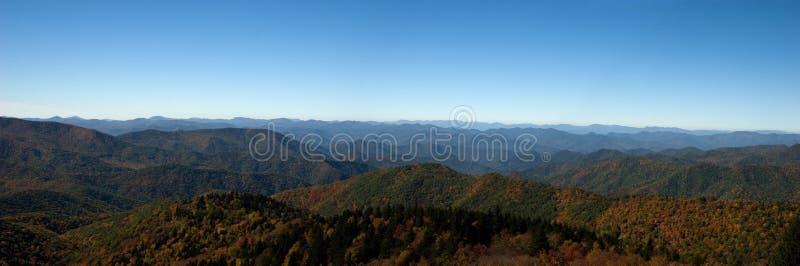 Panorama of Blue Ridge Mountai Stock Image - Image of pretty, panoramic ...