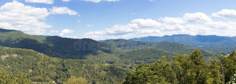 Panorama of the Blue Ridge Mountains Stock Image - Image of great ...