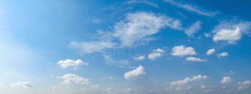 Panorama Blue Sky with Cloud and Sunshine Background Stock Photo ...