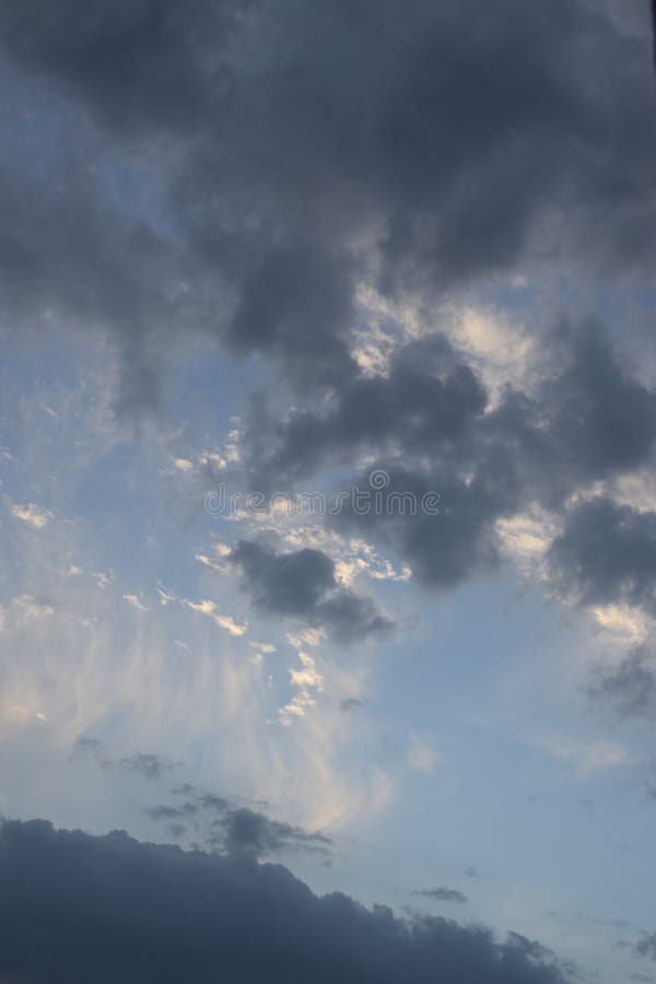 Peaceful Blue Sky with Light Clouds Stock Image - Image of cloud ...