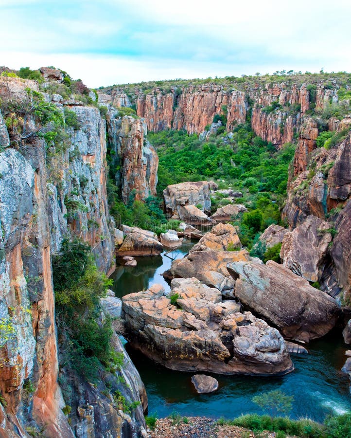 Panorama of Blyde River Canyon Stock Image - Image of blue, city: 22410461