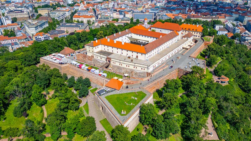 Panorama of Brno with Spilberk, Czech Republic Stock Image - Image of ...