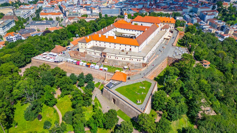 Panorama of Brno with Spilberk, Czech Republic Stock Photo - Image of ...