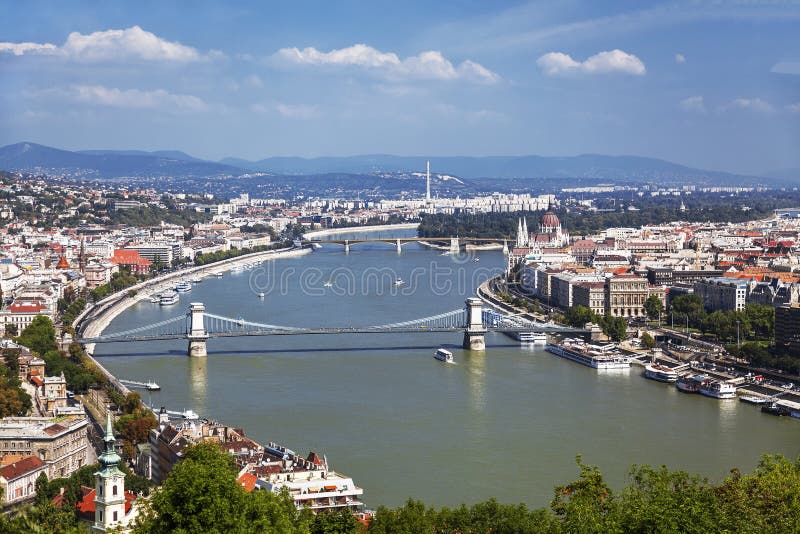 Budapest view with Danube stock image. Image of magyar - 72606853