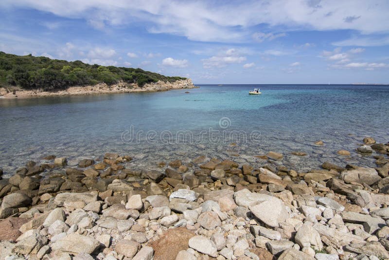 Panorama of Cala Sambuco in Sardinia Stock Image - Image of elderberry ...