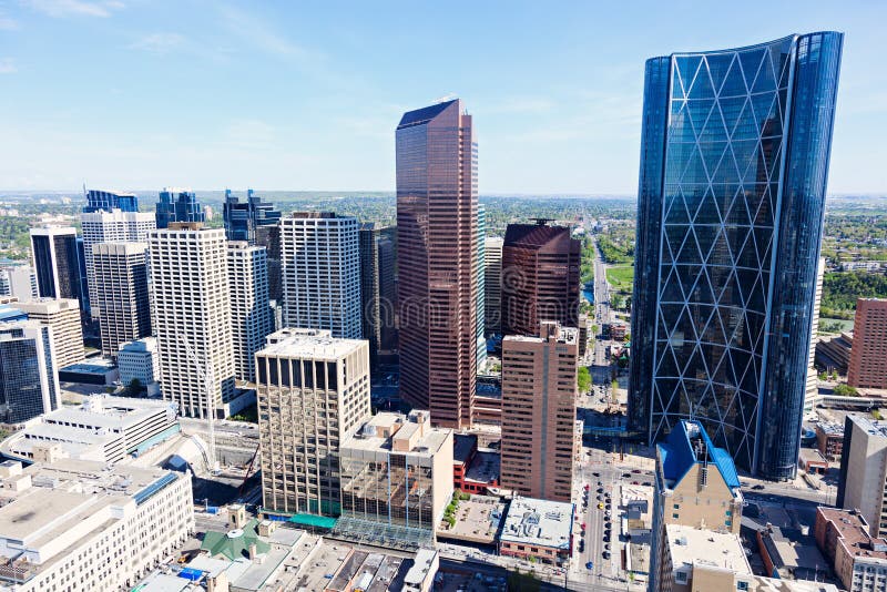 Calgary office buildings stock photo. Image of highrise - 10738702