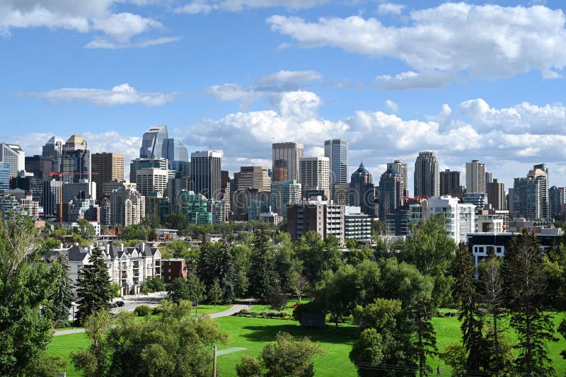 Panorama of Calgary S Skyline Along the Louise Bridge Editorial Photo ...
