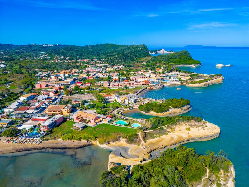 Panorama of the Canal D Amour at Greek Town Sidari Stock Image - Image ...