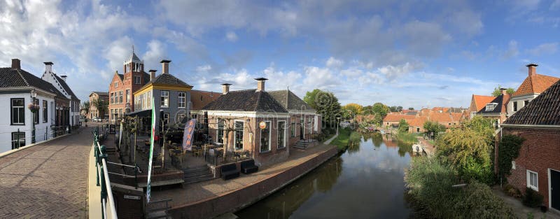 Canal in Winsum, Groningen editorial photo. Image of housing - 186336511