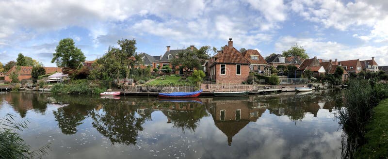 Canal in Winsum, Groningen editorial image. Image of summer - 186336535